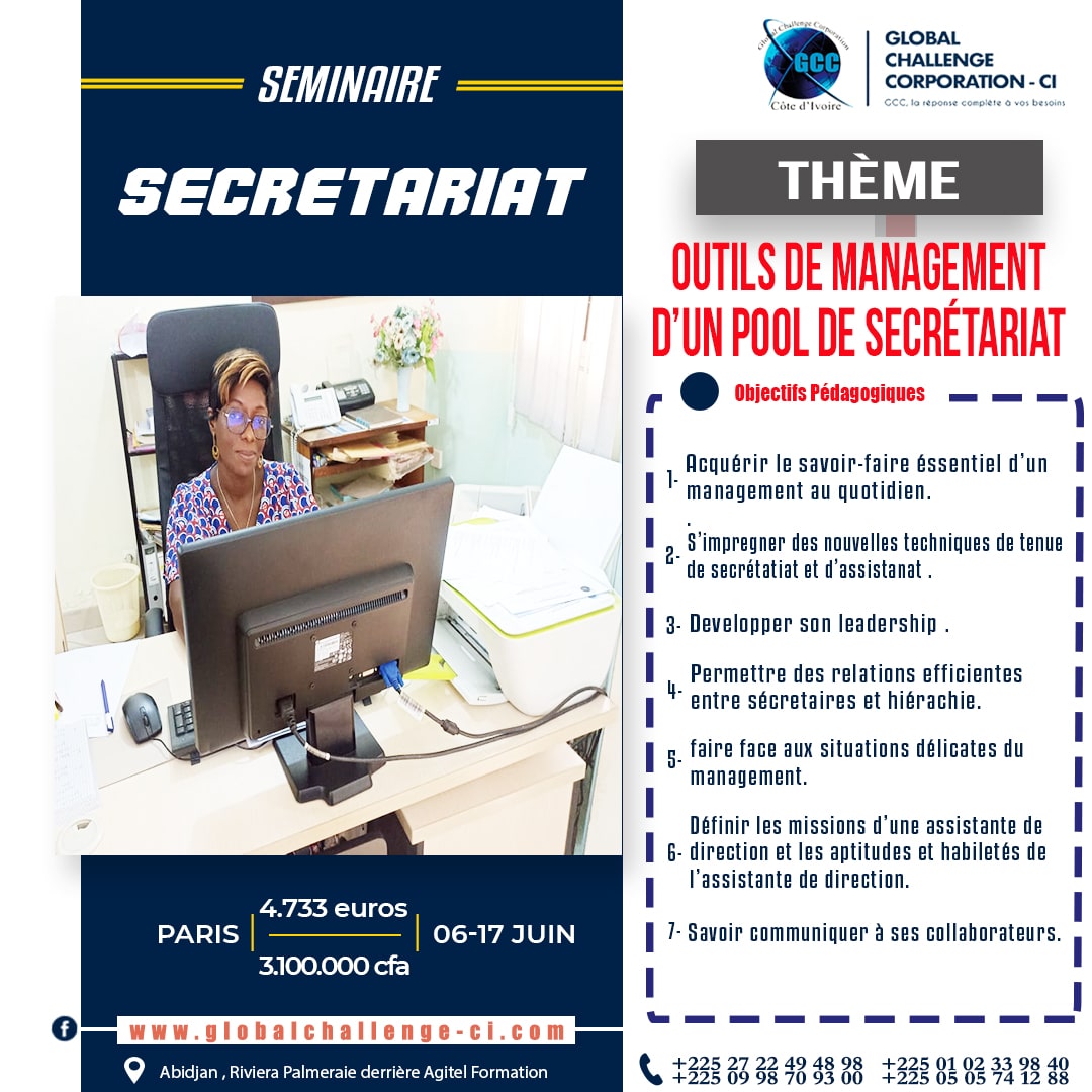 Pool de secrétariat-min – GLOBAL CHALLENGE CORPORATION-CI